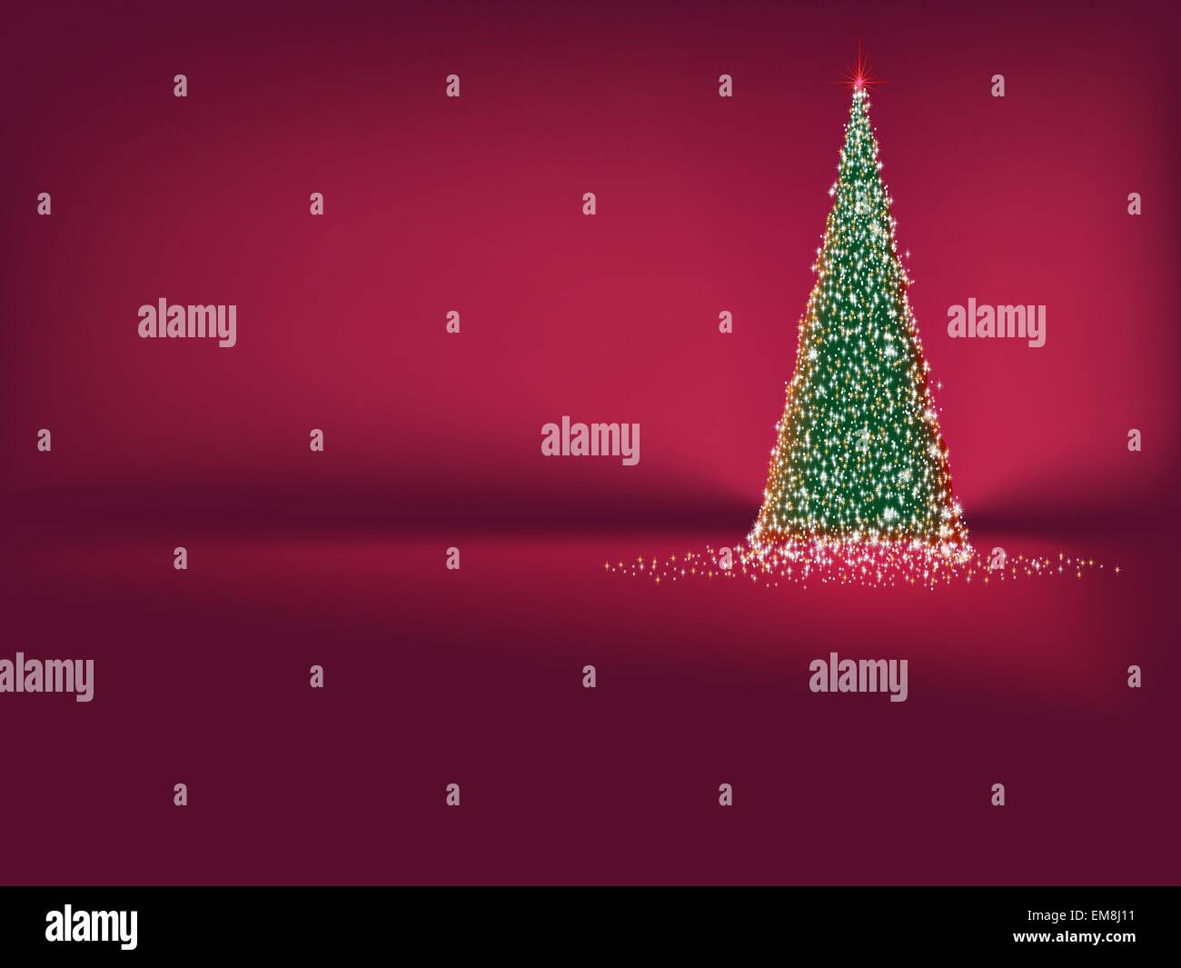 Abstract green christmas tree on red. EPS 10 Stock Vector Image & Art ...