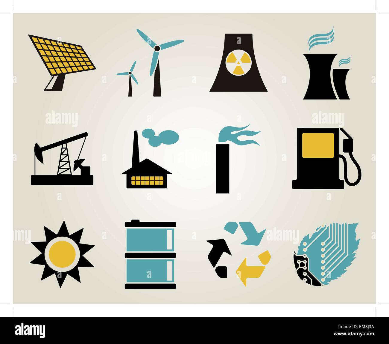 Electricity icon house vector Cut Out Stock Images & Pictures - Alamy