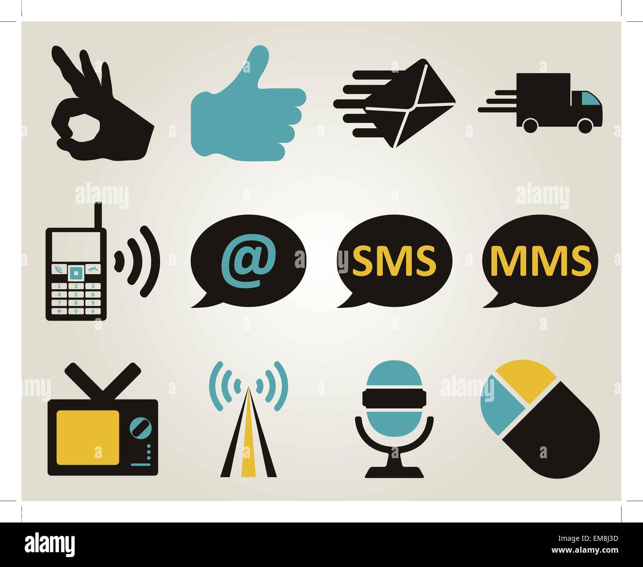 Office and communication icon set Stock Vector Image & Art - Alamy