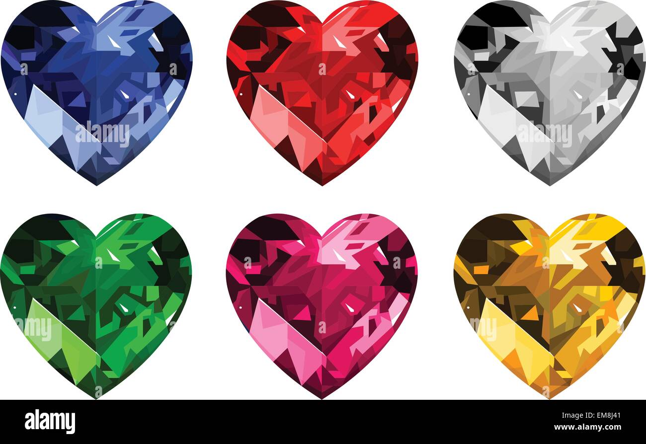Jewelry with hearts Stock Vector Images - Alamy