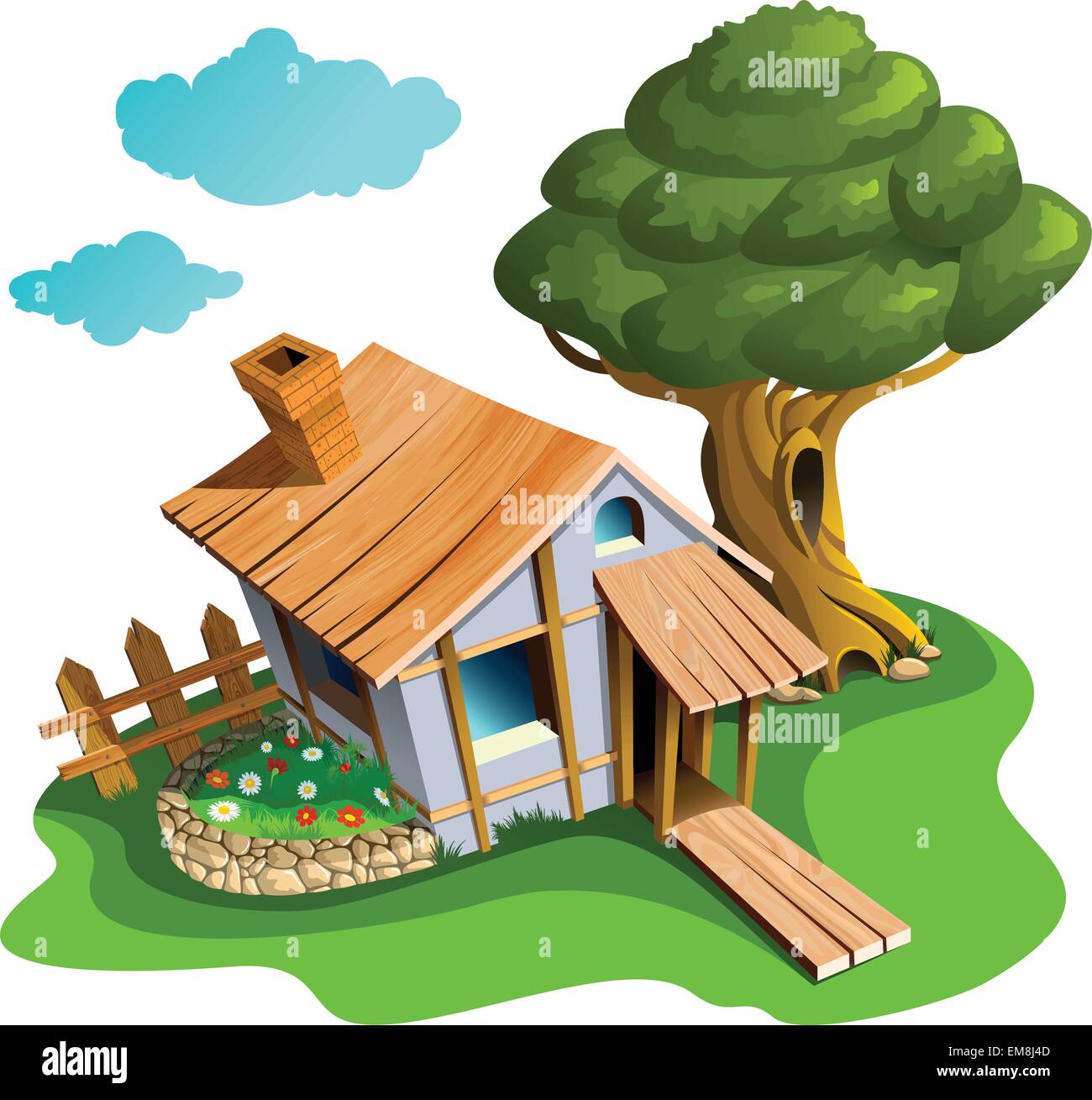 Village house Stock Vector Images - Alamy