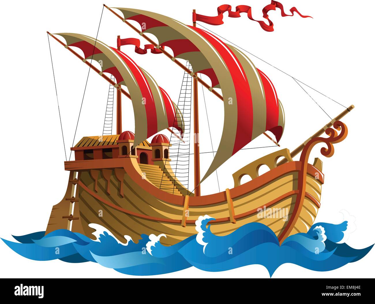 Ship at sea Stock Vector Image & Art - Alamy