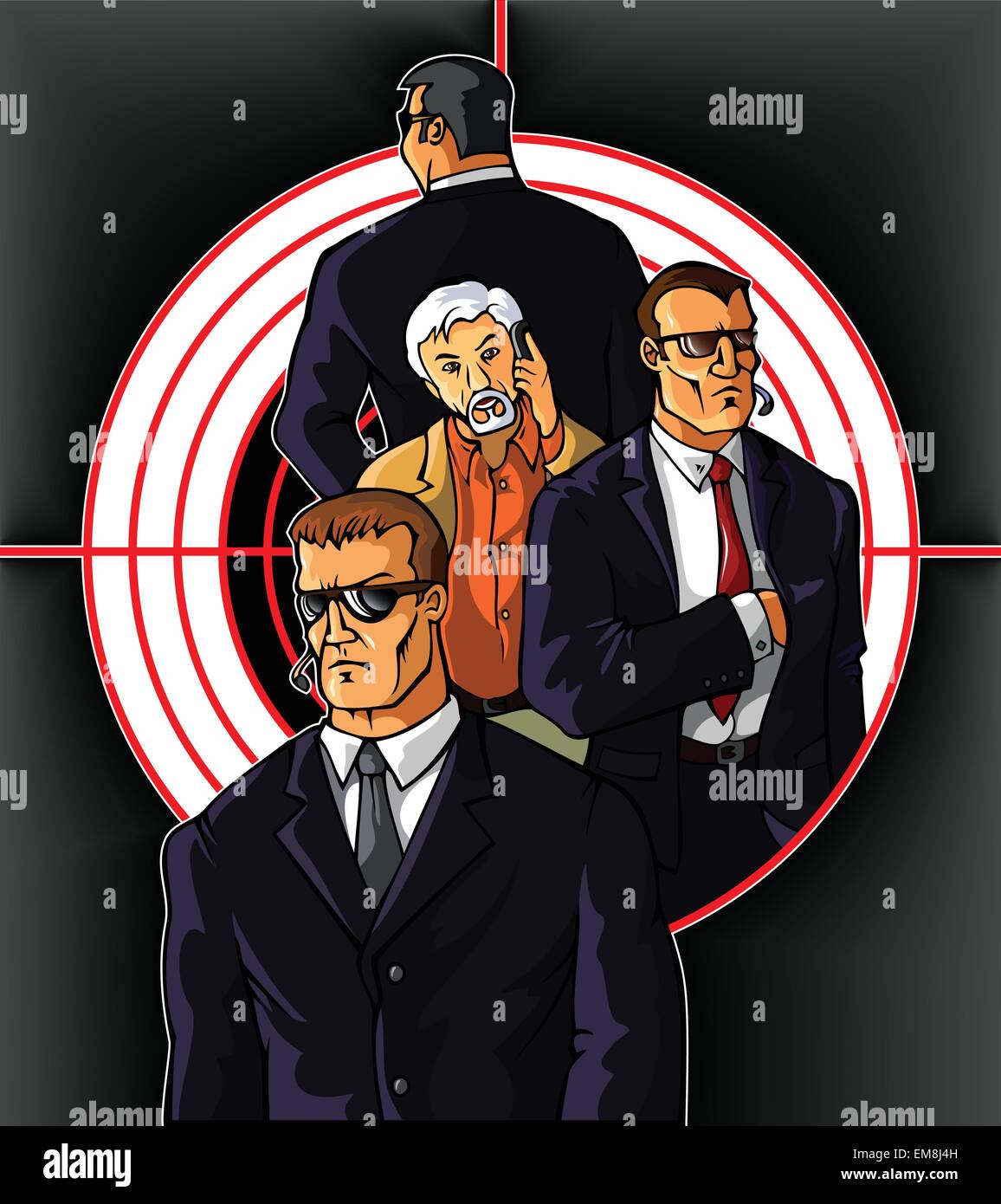 Bodyguard sunglasses Stock Vector Images - Alamy