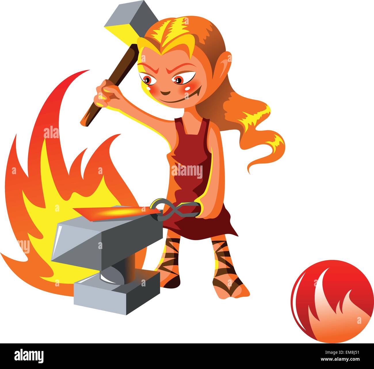 Forge fire Stock Vector Images - Alamy