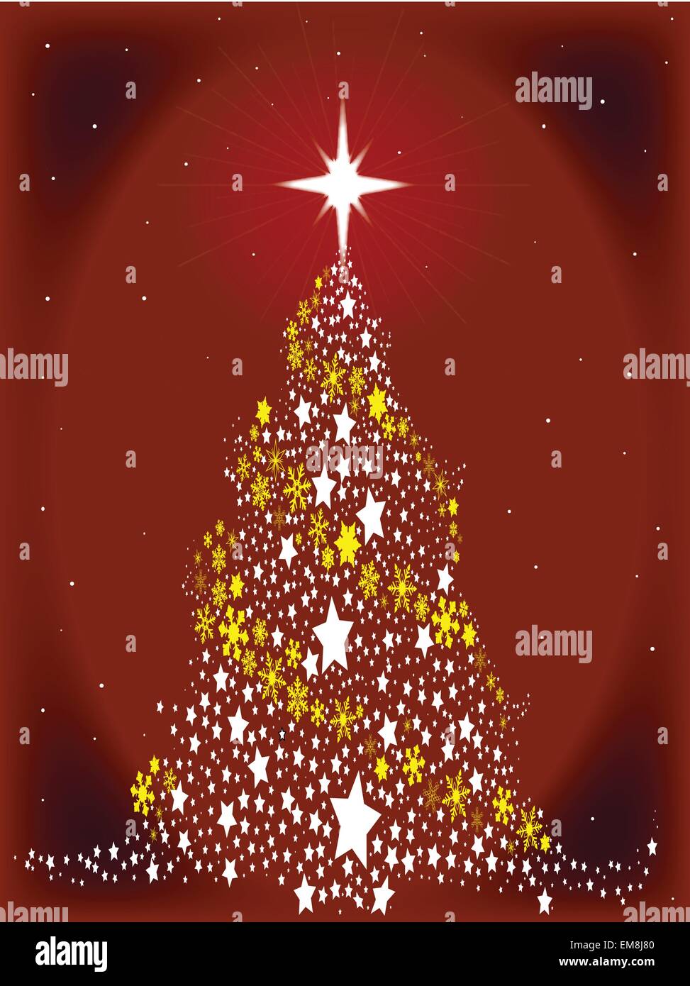 Red Star Spangled Christmas Tree Stock Vector Image & Art - Alamy