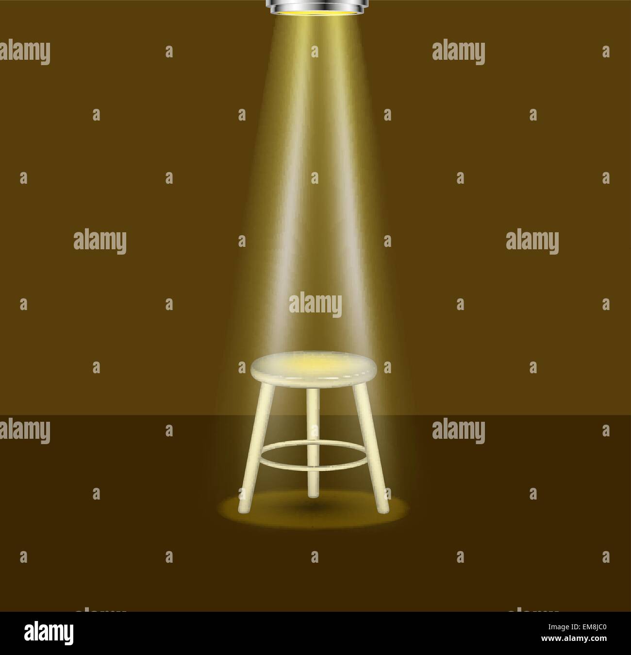 Light shines on empty stool on stage Stock Vector Image & Art - Alamy
