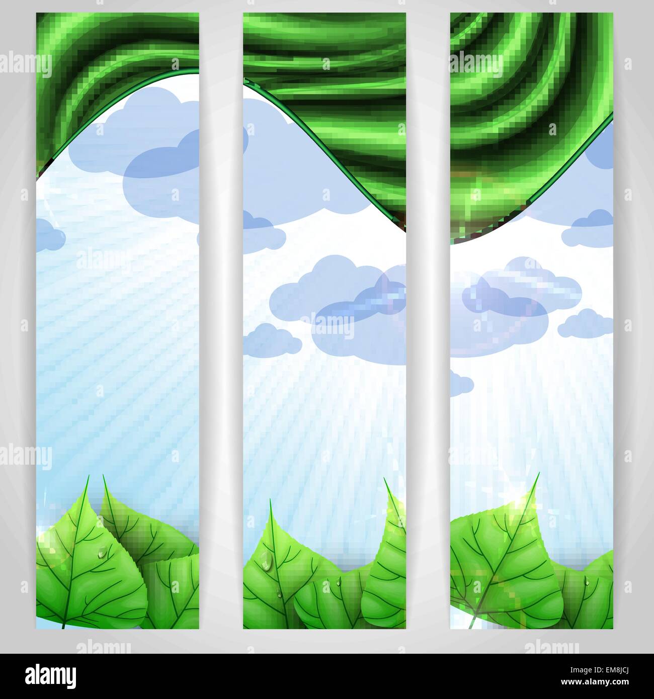 Eco Green Background With Leaves Stock Vector Image & Art - Alamy