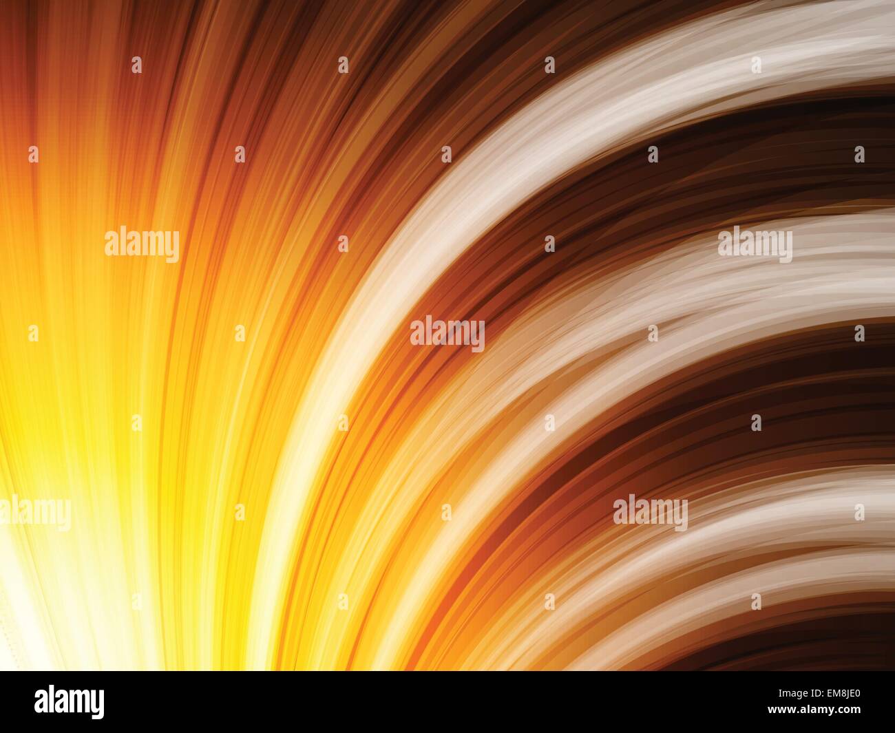 Orange light waves Stock Vector Images - Alamy