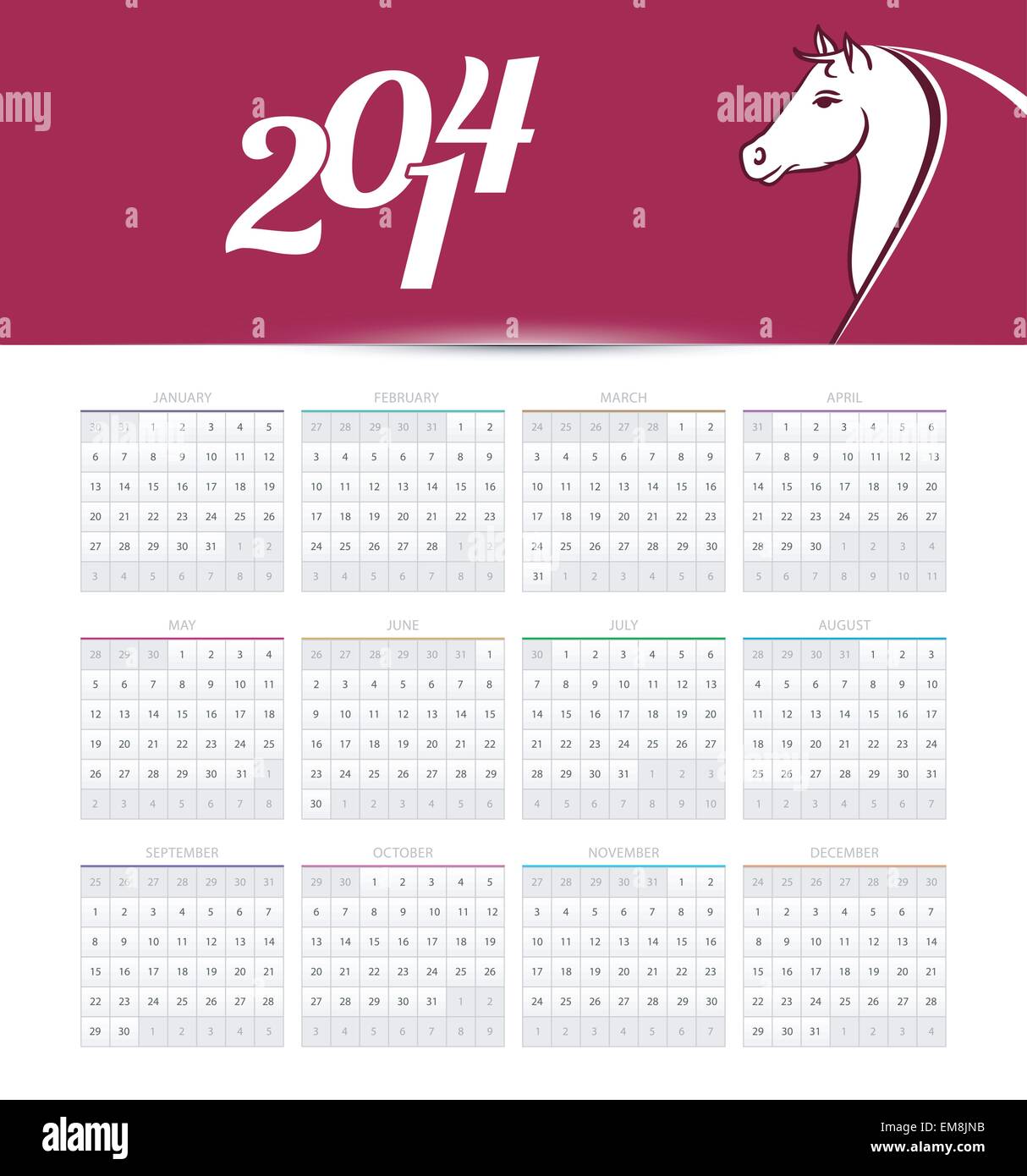 Calendar 2014 hi-res stock photography and images - Alamy