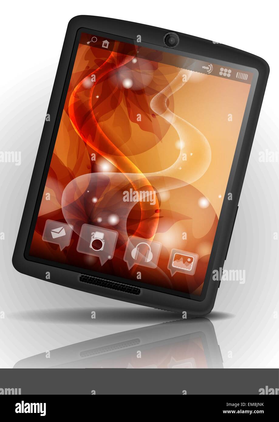 Floral frame mobile phone Stock Vector Images - Alamy