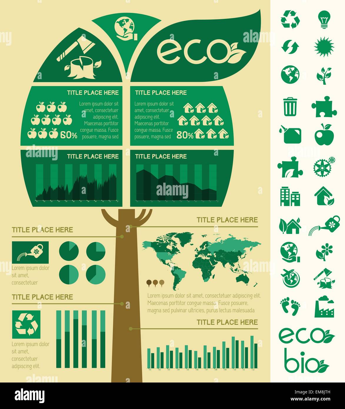 Ecology Infographic Template Stock Vector Image & Art - Alamy