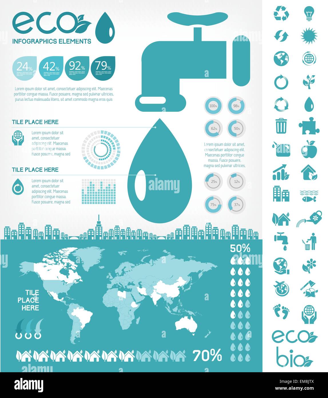 Water conservation Stock Vector Images - Alamy