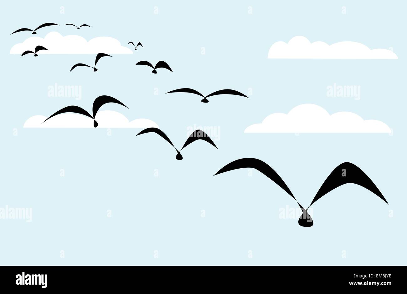Birds swooping Stock Vector Images - Alamy