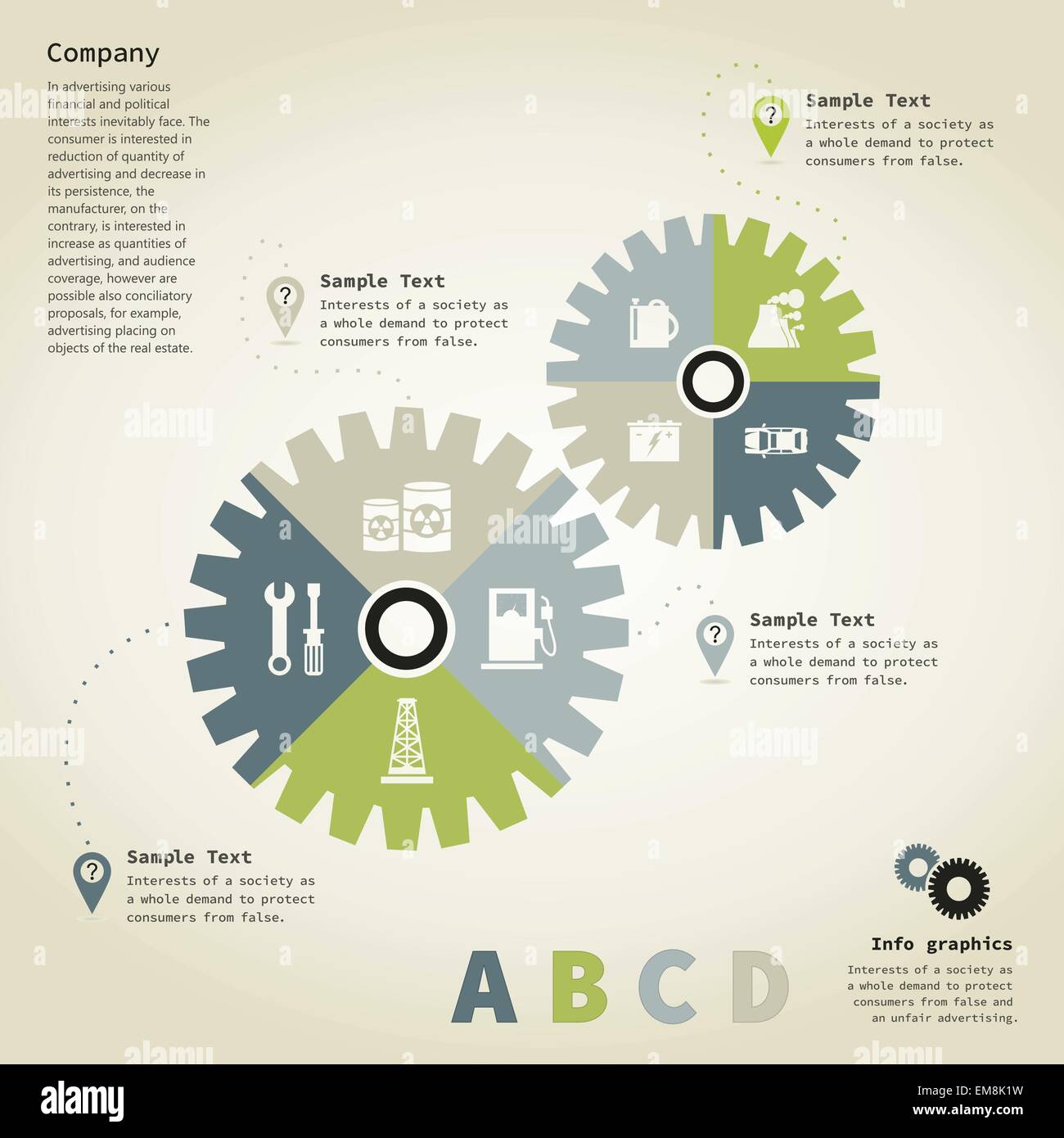 Info graphic gear wheel Stock Vector Image & Art - Alamy
