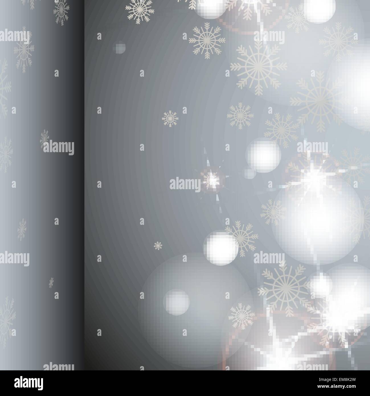 Gray Background With Snowflakes Stock Vector Image & Art - Alamy