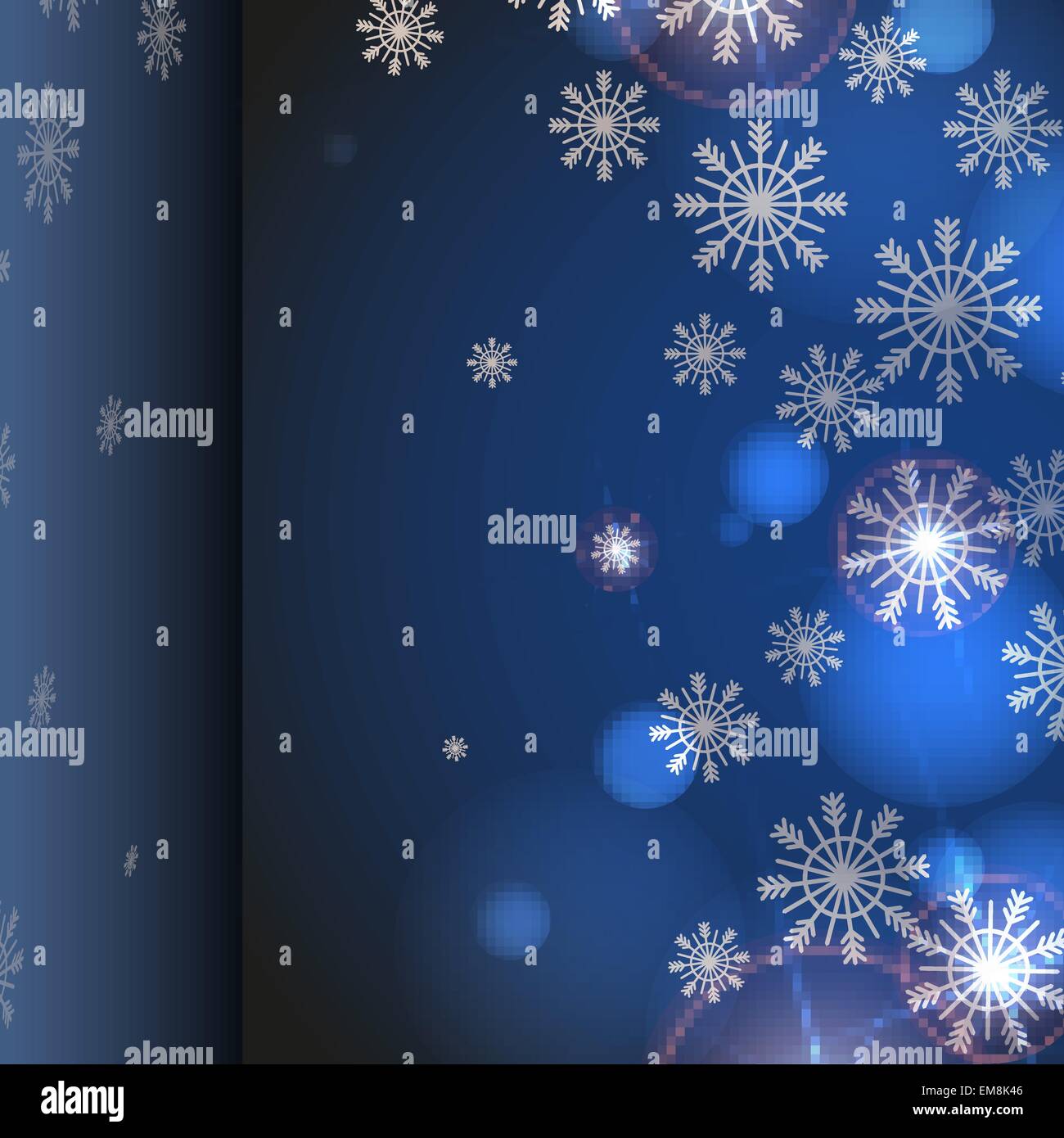 Blue Background With Snowflakes Stock Vector Image & Art - Alamy