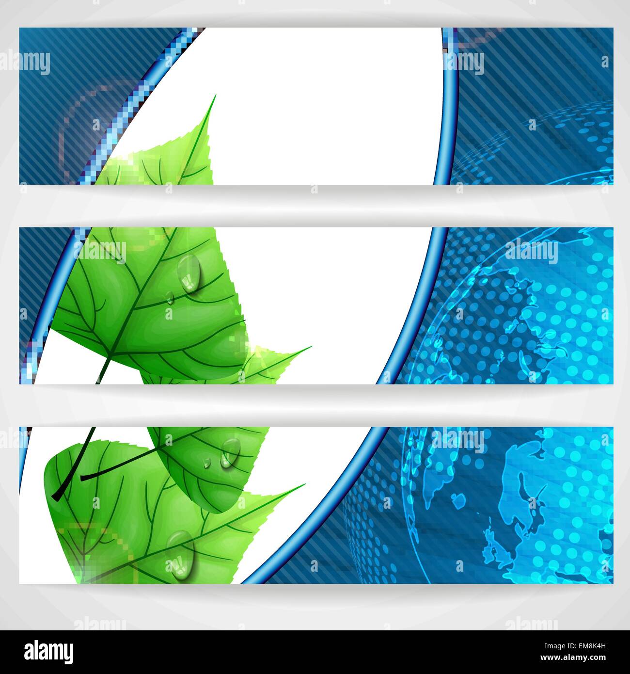 Eco Background With Leaves Stock Vector Image & Art - Alamy