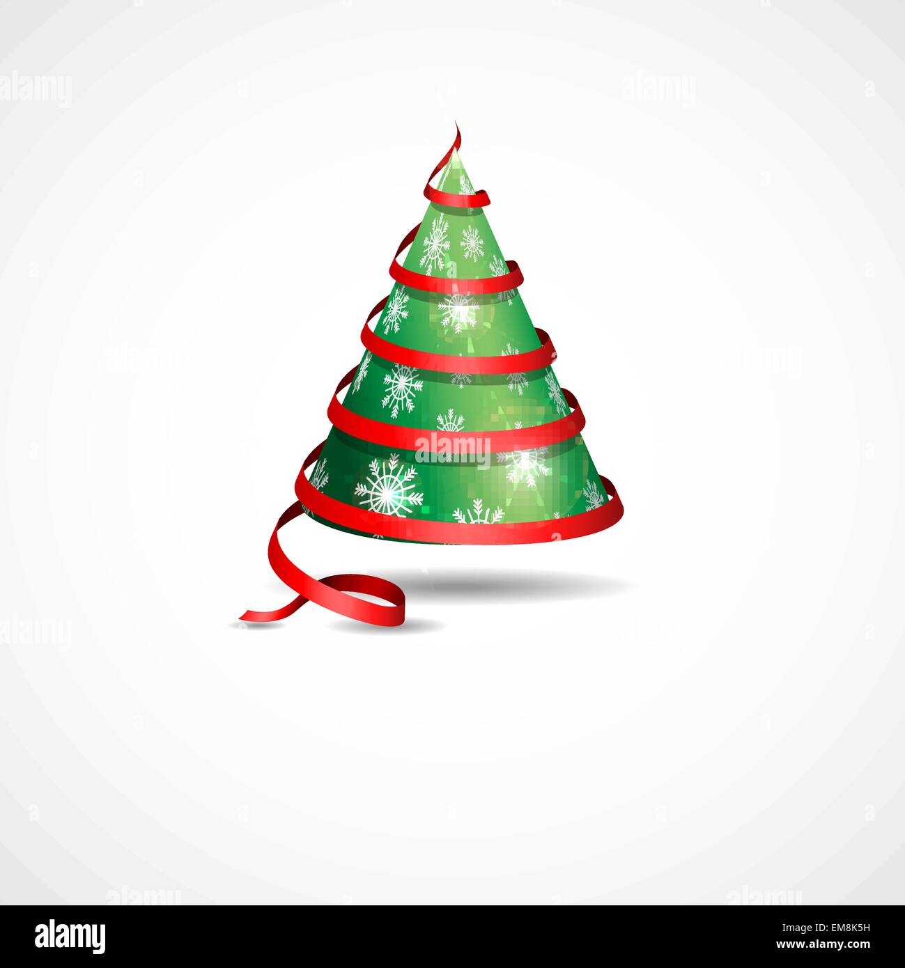 Stylized ribbon christmas tree vector Stock Vector Images - Alamy