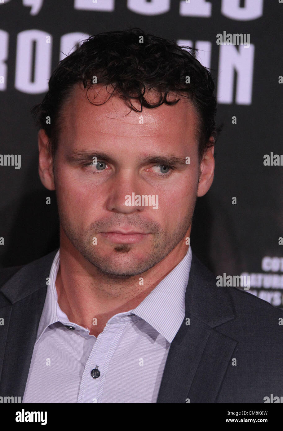 New York, New York, USA. 16th Apr, 2015. Australian boxer DANIEL GEALE ...