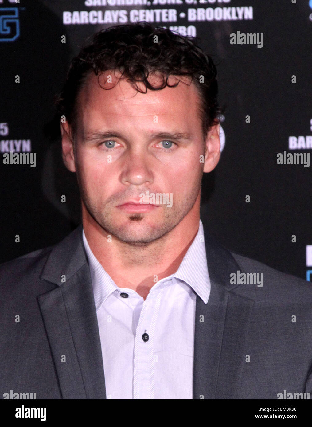 New York, New York, USA. 16th Apr, 2015. Australian boxer DANIEL GEALE ...