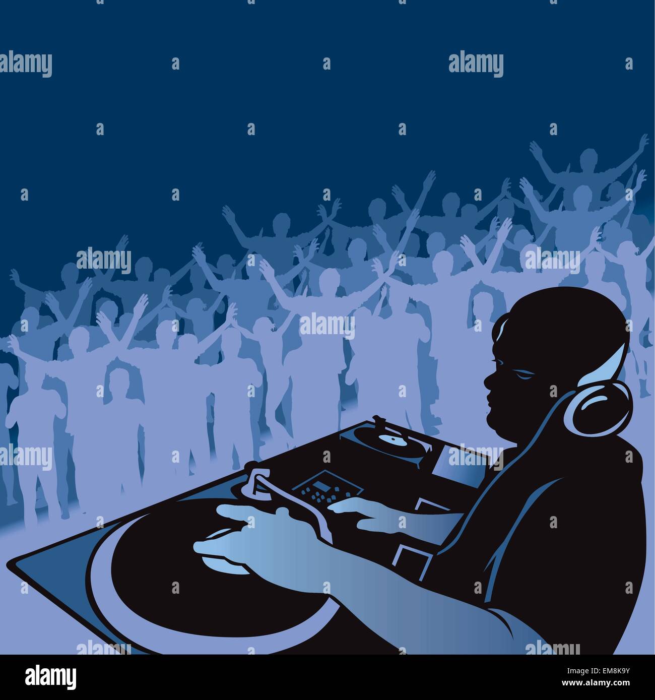 Dj playing music party Stock Vector Images - Alamy