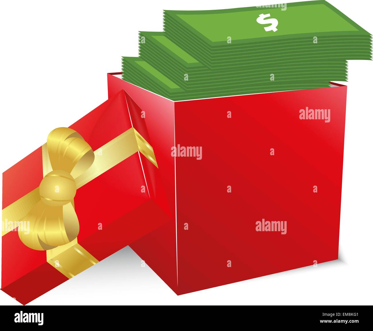 Donation gift box gold Stock Vector Images - Alamy