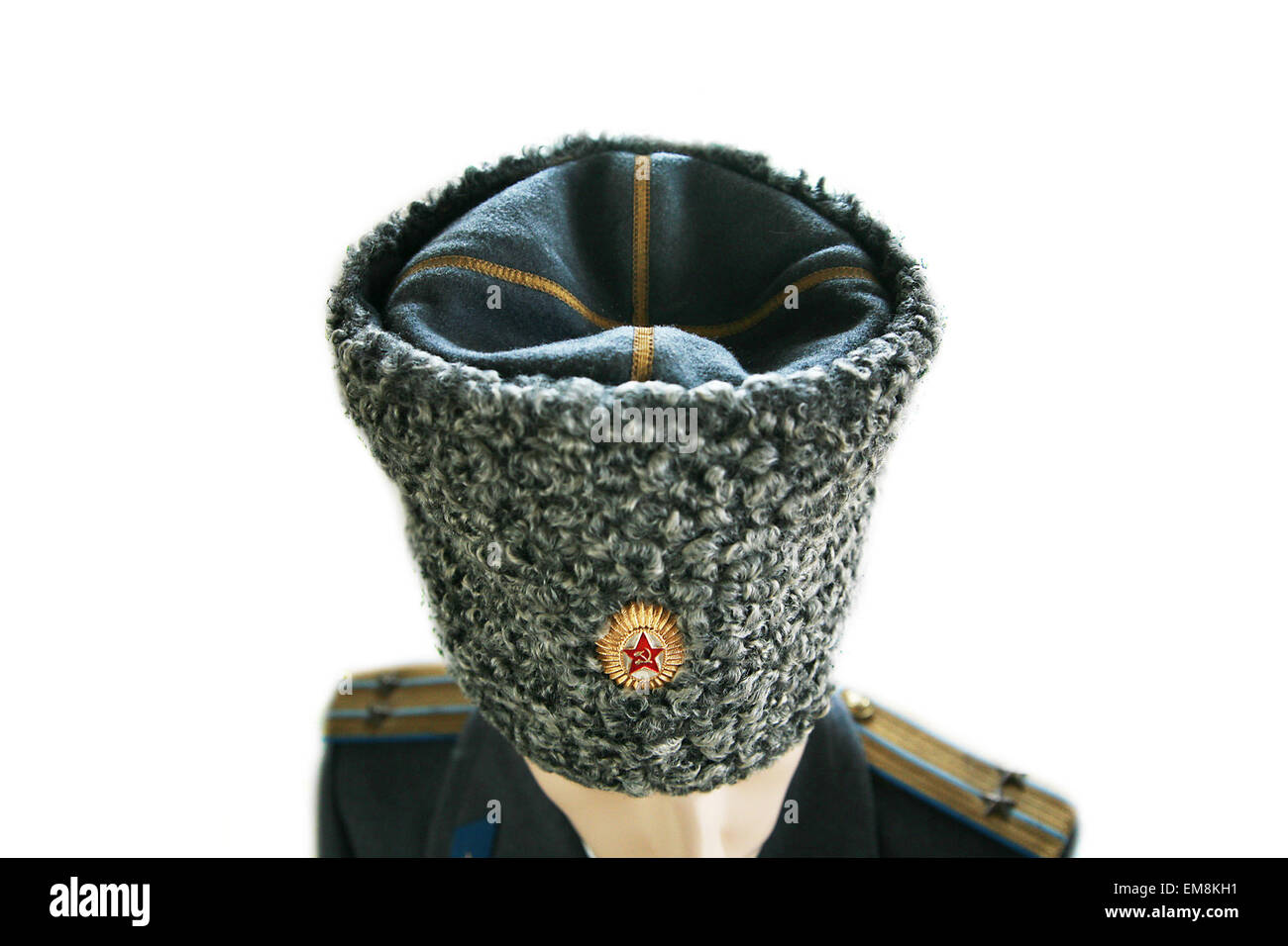 soviet army officer in winter uniform lieutenant colonel isolated Stock ...