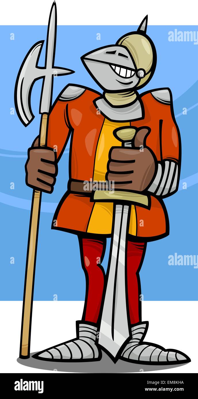 Medieval armed knight in Stock Vector Images - Alamy