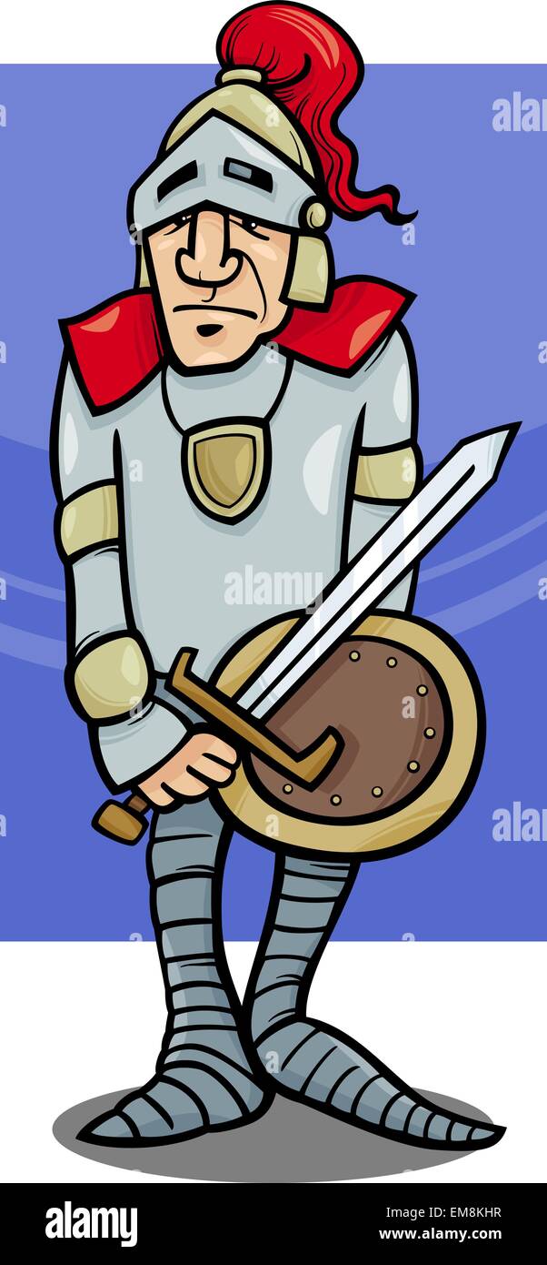 knight with sword cartoon illustration Stock Vector Image & Art - Alamy