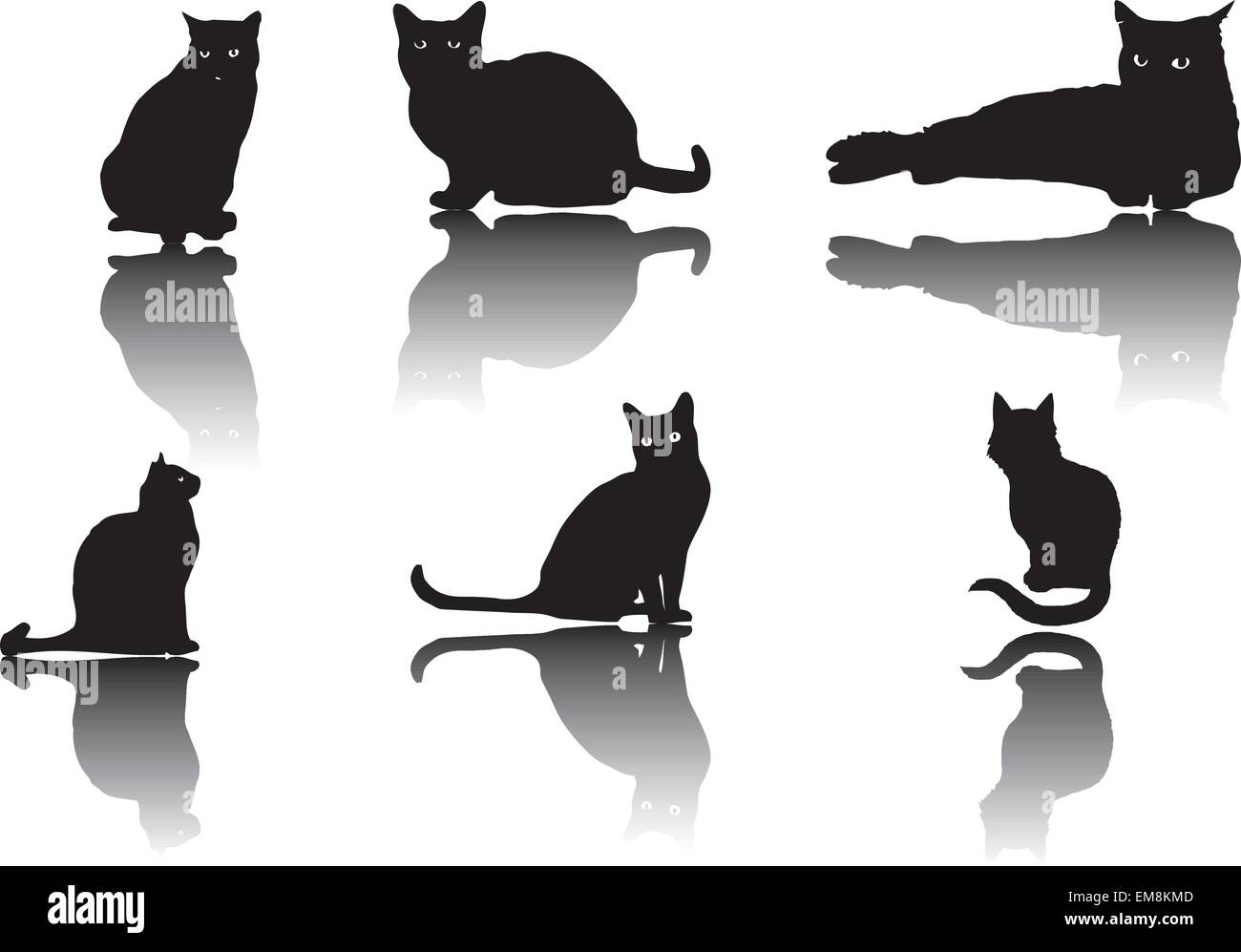 Cats running Stock Vector Images - Alamy