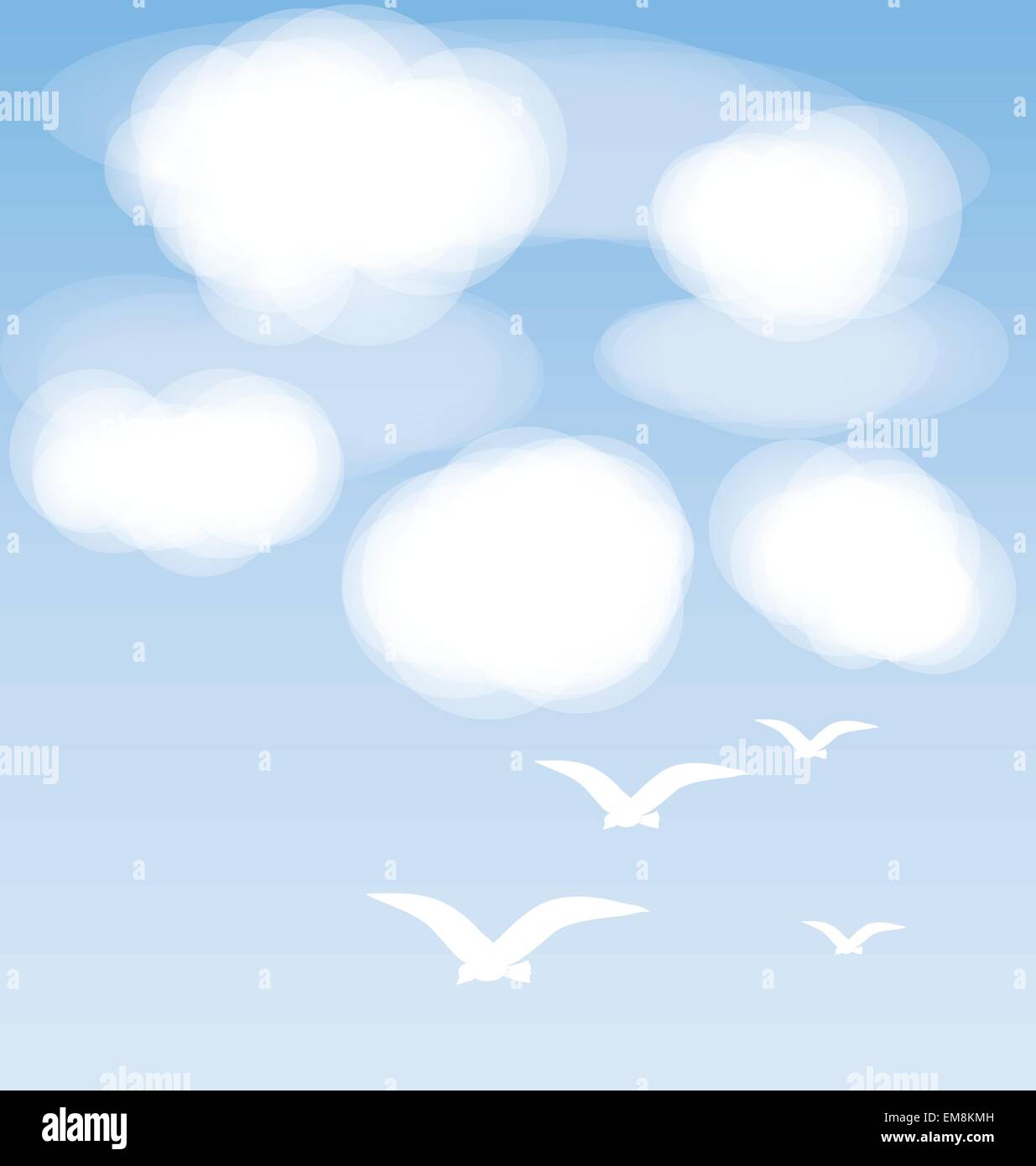 birds and clouds Stock Vector Image & Art - Alamy