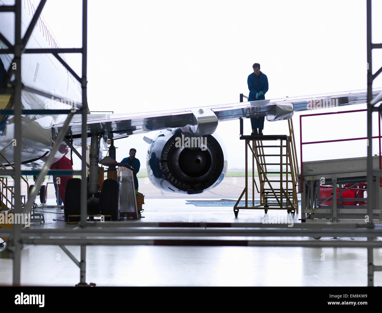 Engineer working on aircraft wing hi-res stock photography and images ...