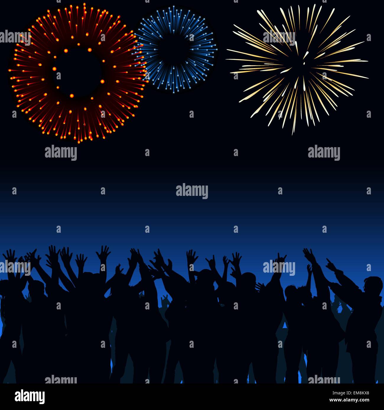 Fireworks audience Stock Vector Images - Alamy