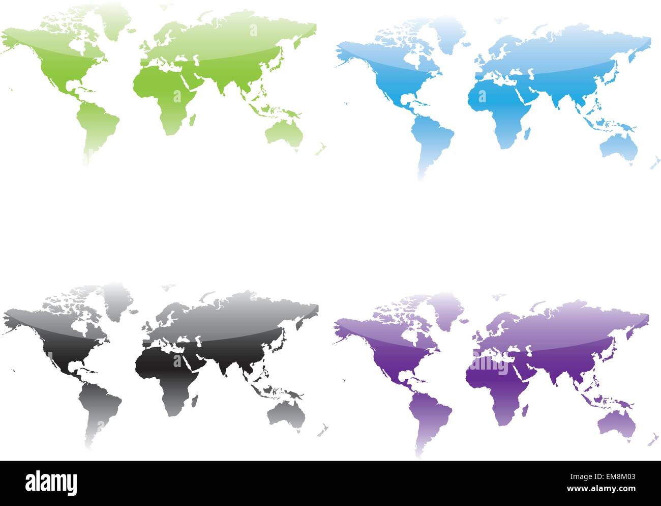 Colored world map icons Stock Vector Image & Art - Alamy