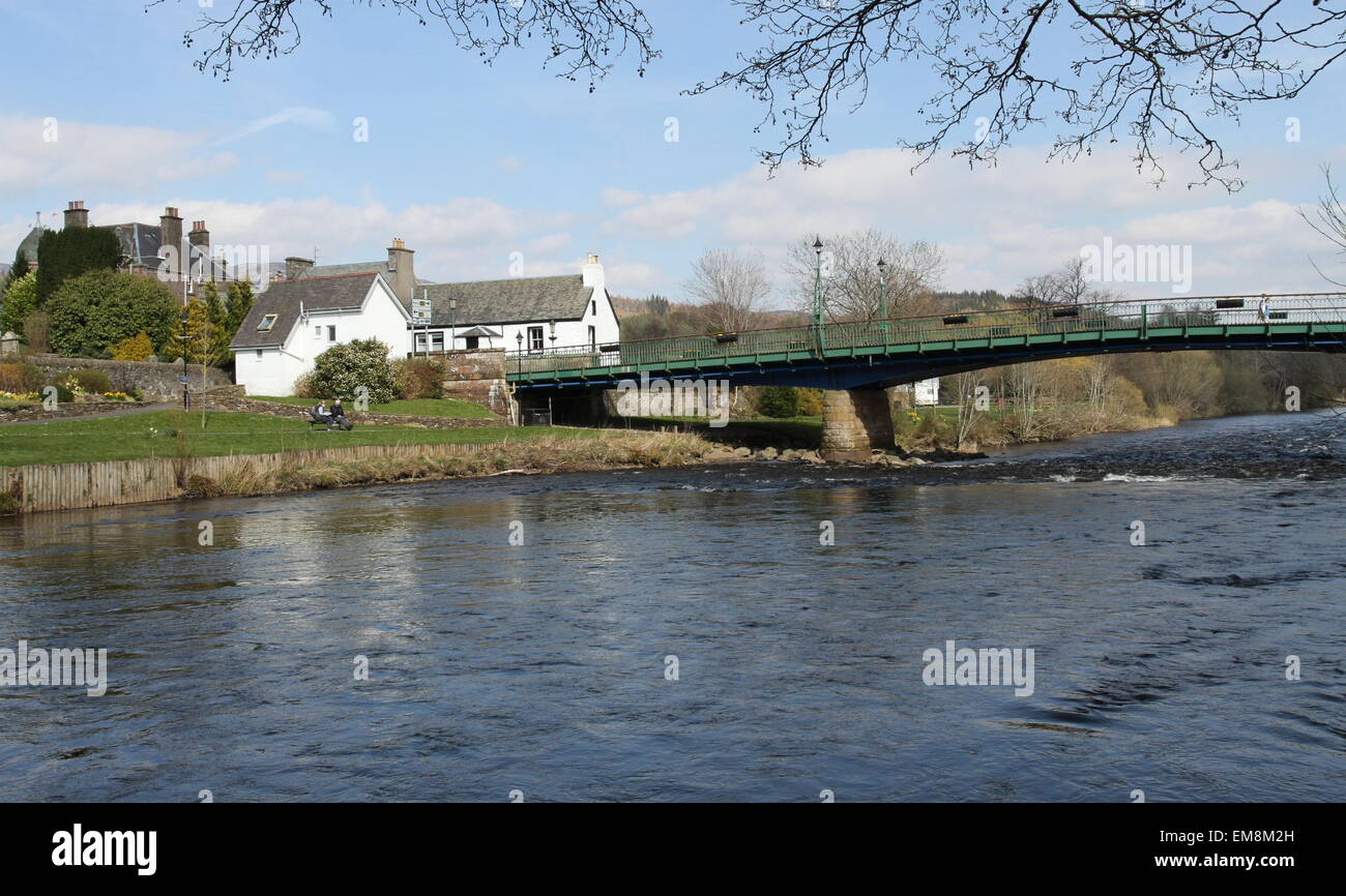 Dalingross Bridge across River Earn Comrie Scotland April 2015 Stock ...