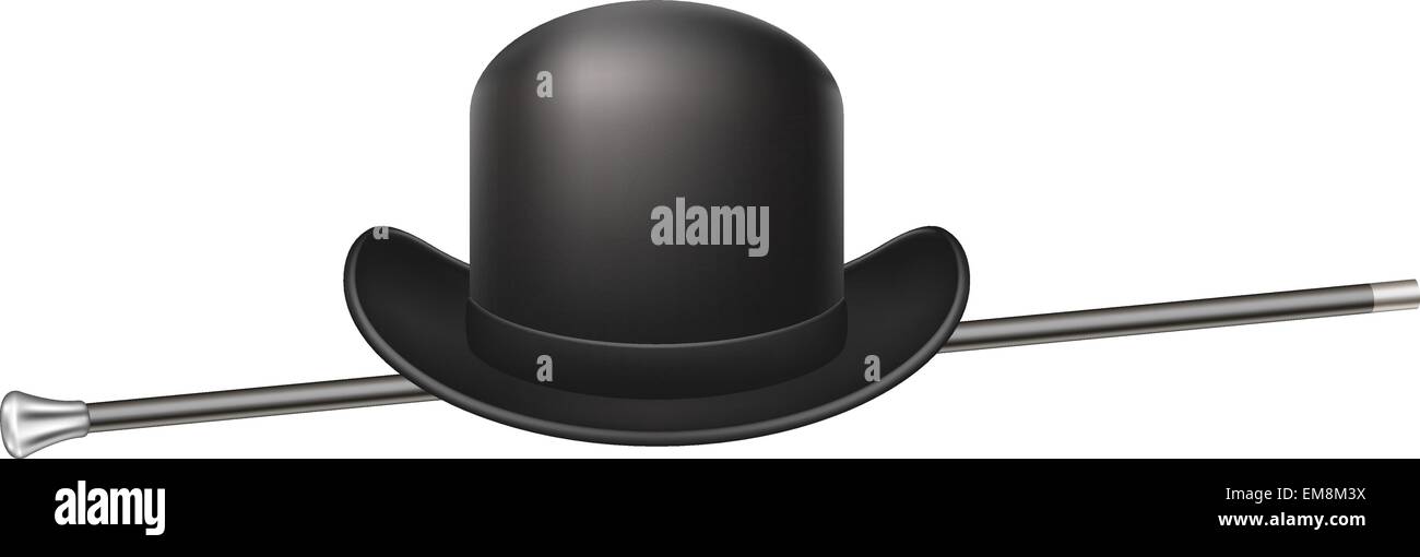 Bowler hat and cane hi-res stock photography and images - Alamy