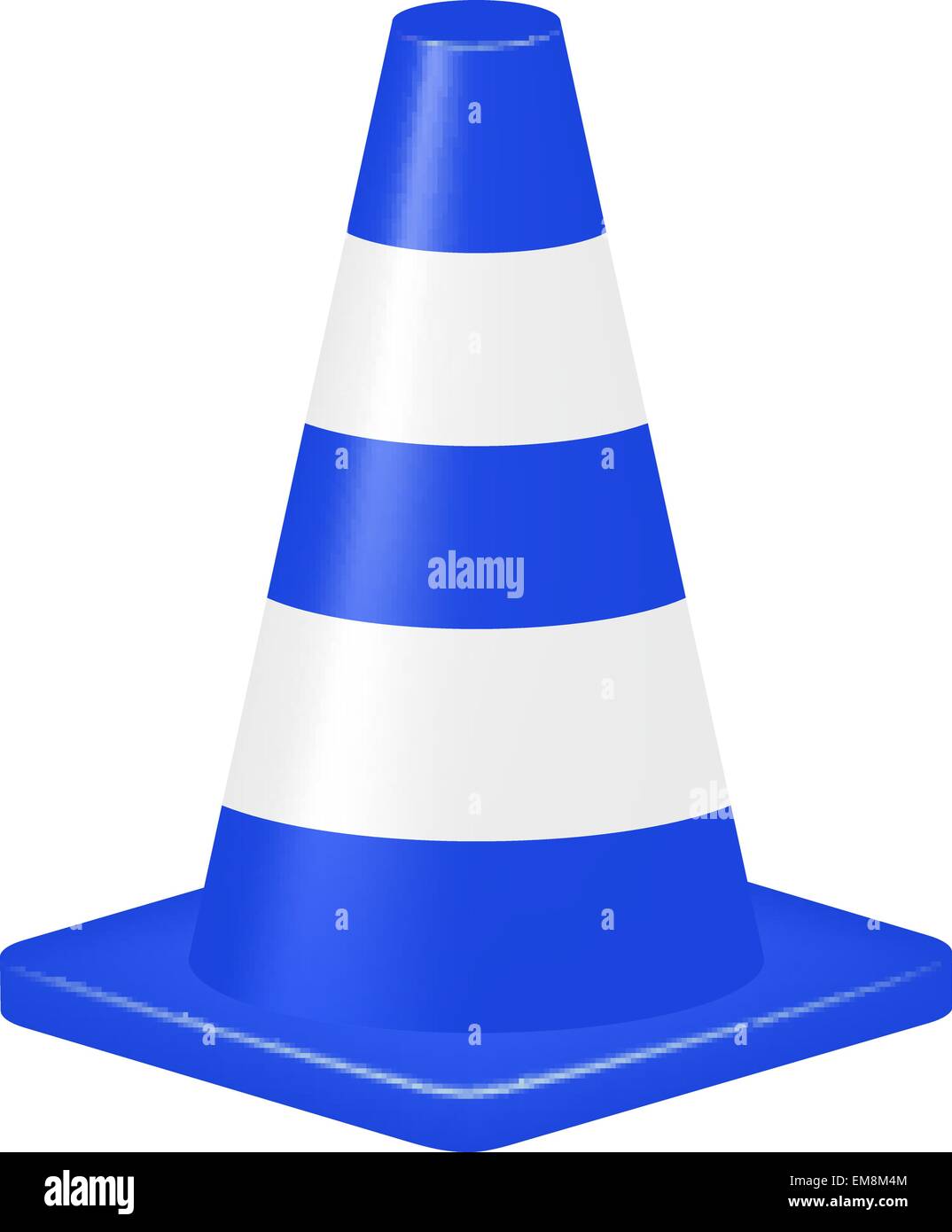 Blue traffic cone Stock Vector Images - Alamy