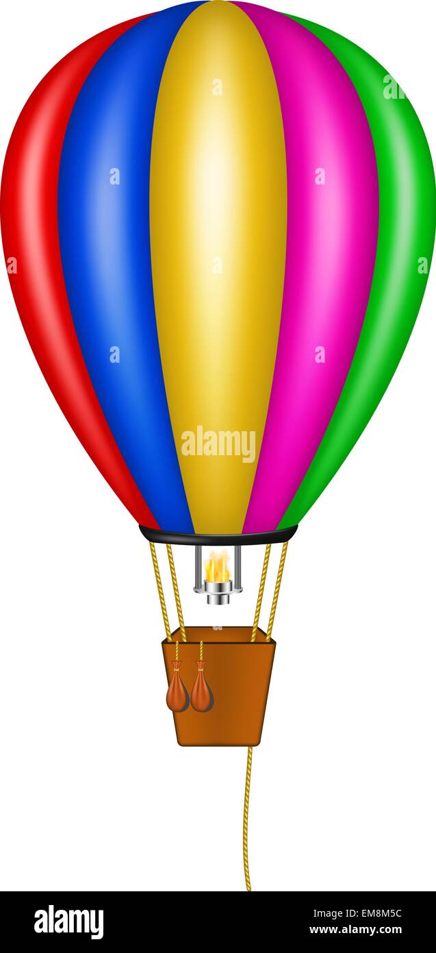 Hot air balloon in colored design Stock Vector Image & Art - Alamy