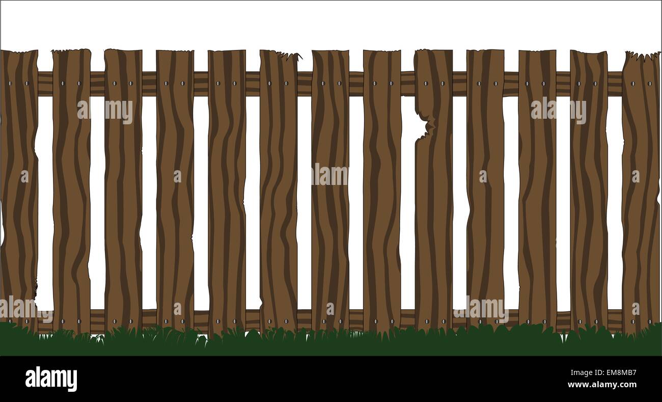 Fence wooden Stock Vector Images - Alamy