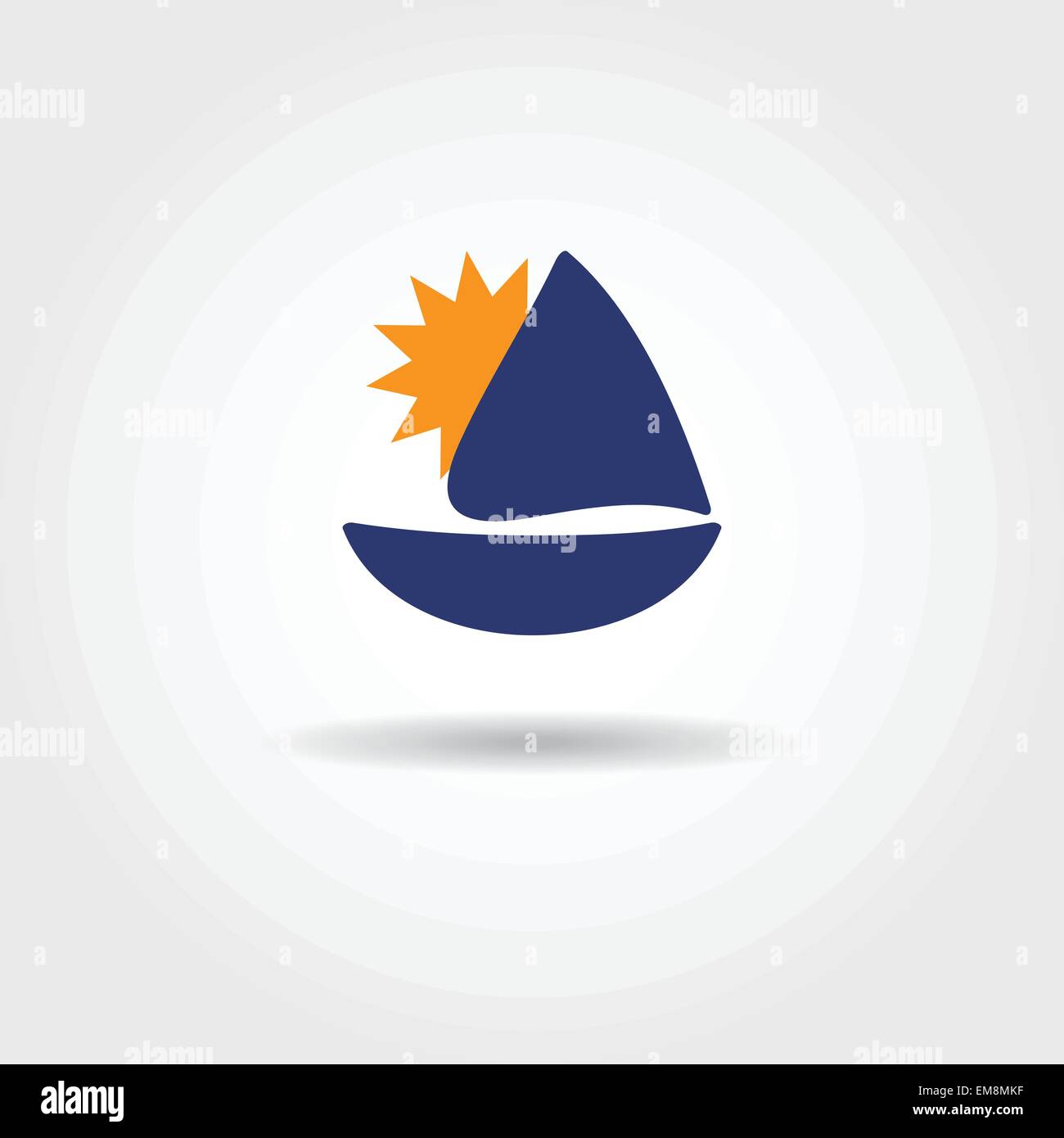 Boat and sea wave icon Stock Vector Image & Art - Alamy