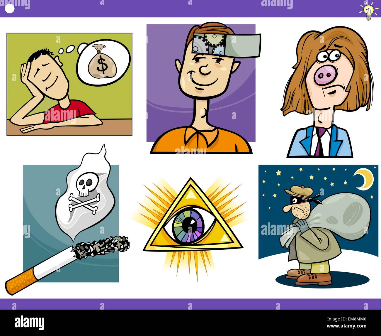 cartoon concepts and ideas set Stock Vector Image & Art - Alamy