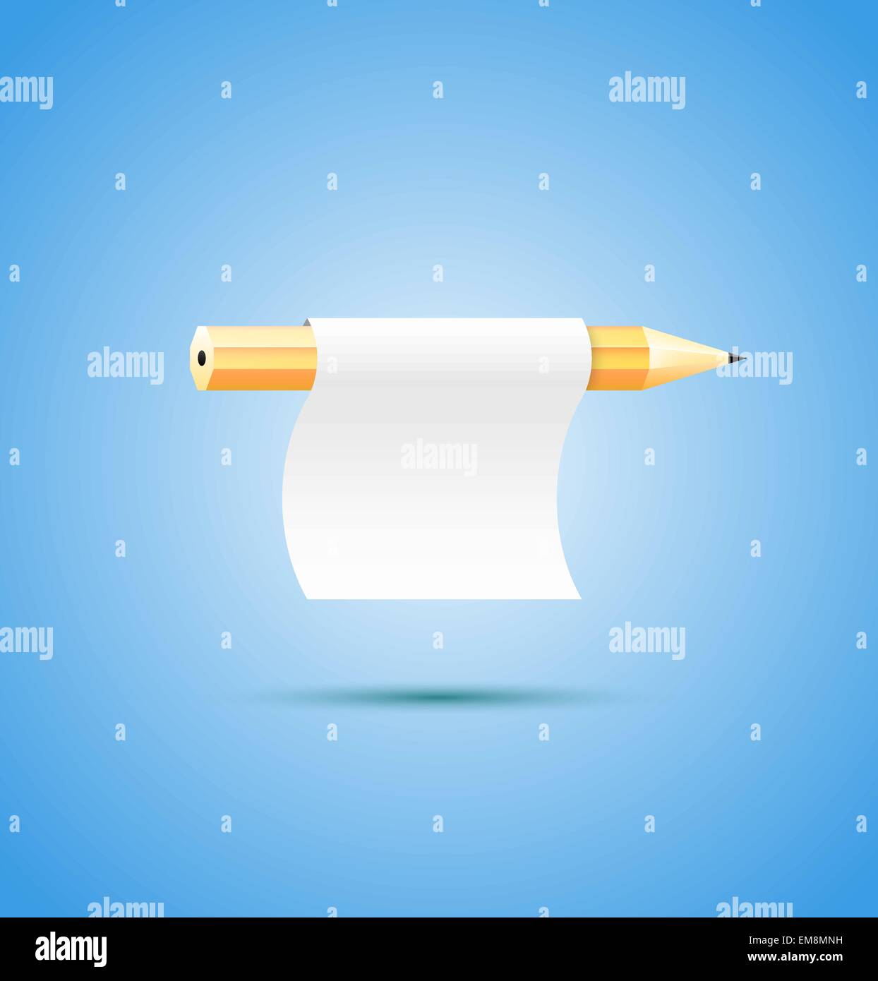 Pencil with a banner Stock Vector Image & Art - Alamy