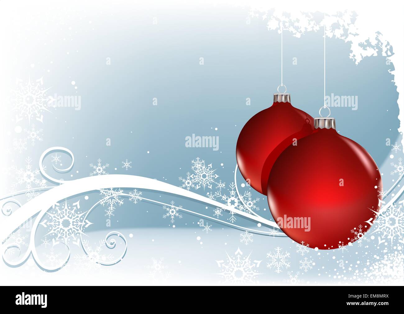 Christmas red blue balls Stock Vector Images - Alamy