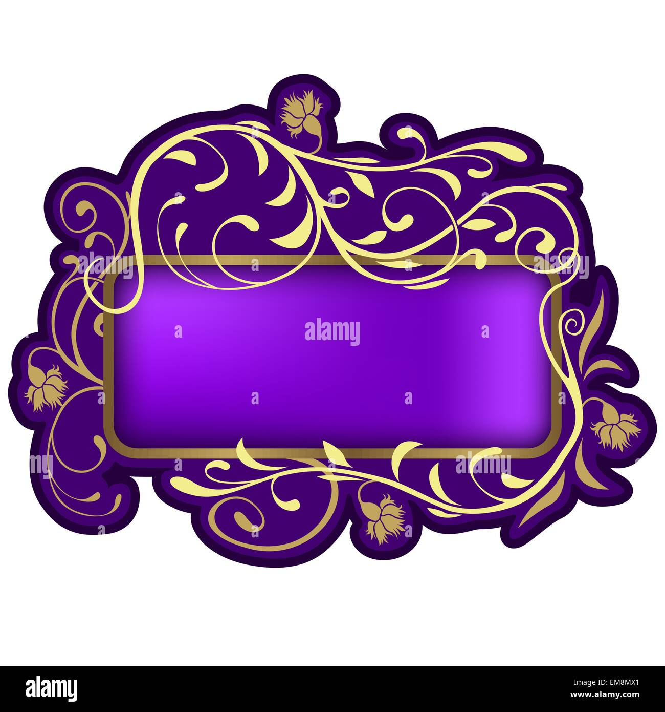 Violet Floral Banner Stock Vector Image & Art - Alamy