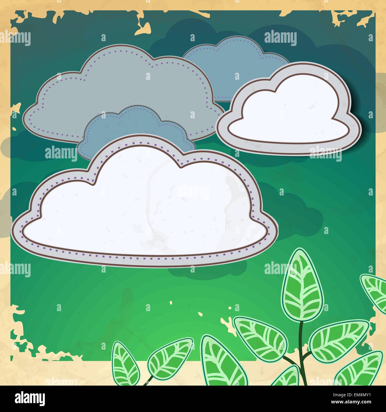 Green leaves sun on nature Stock Vector Images - Alamy