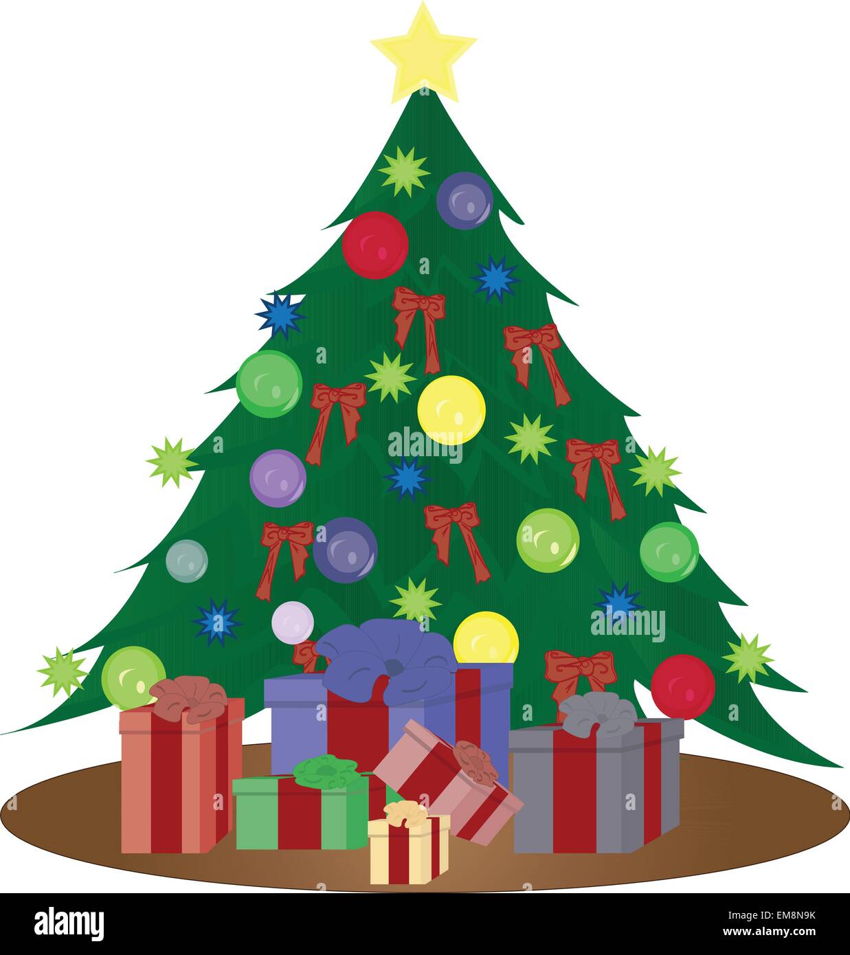 Christmas background gifts tree Stock Vector Images - Alamy