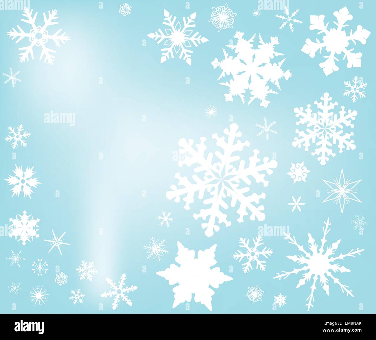 Christmas blue snowflakes falling snow Stock Vector Images - Alamy