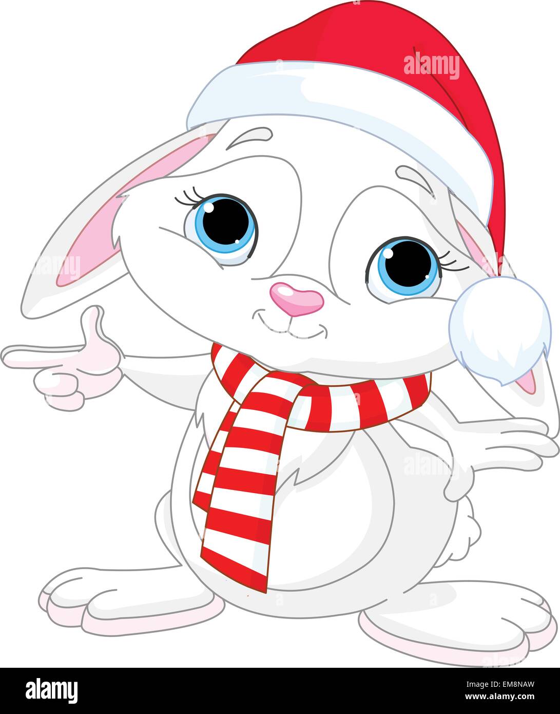 Cute christmas rabbit cartoon hi-res stock photography and images - Alamy