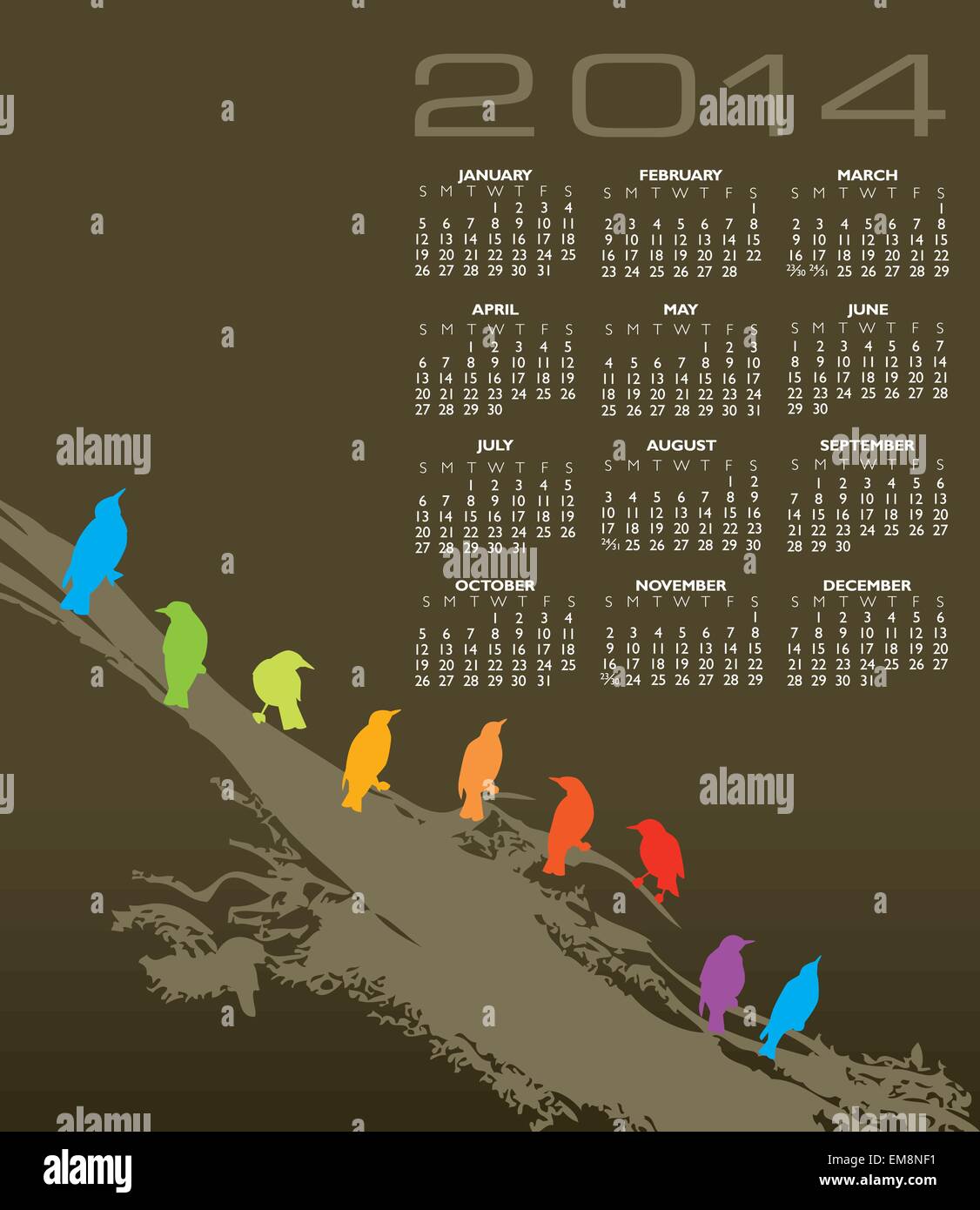 Vertical nature calendar hi-res stock photography and images - Alamy