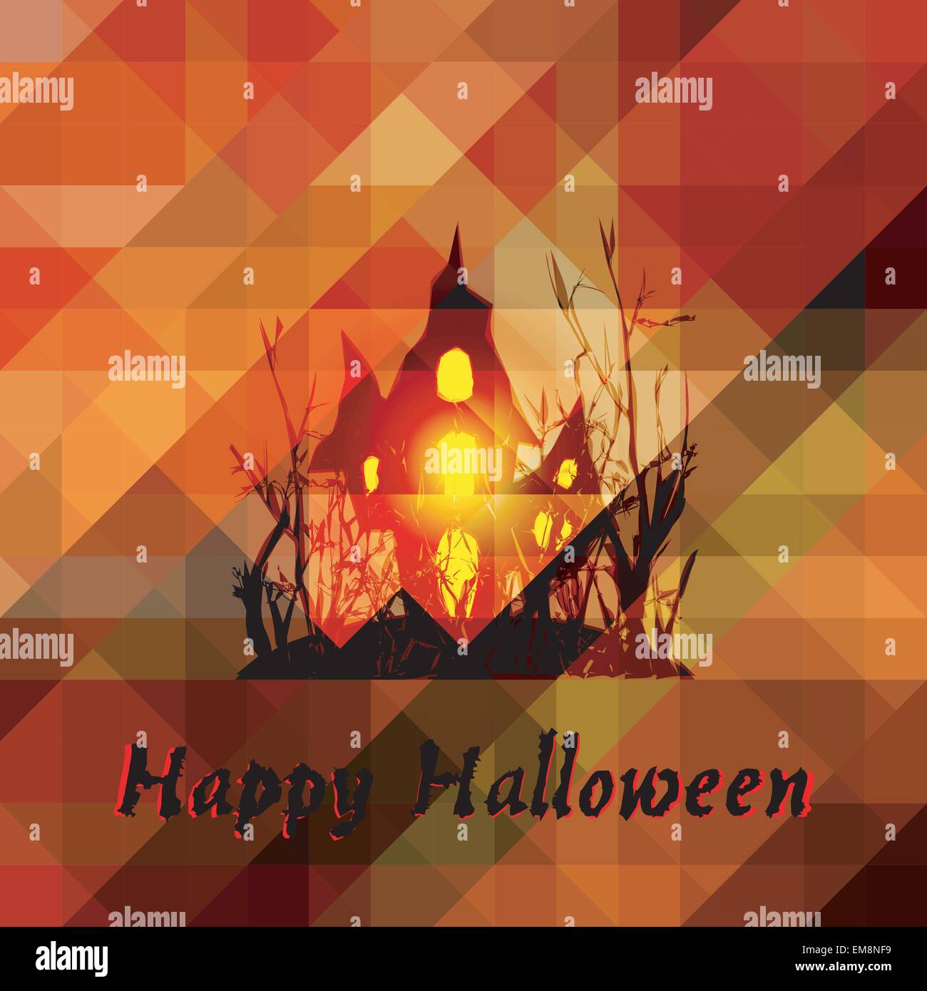 Halloween background orange Stock Vector Images - Alamy